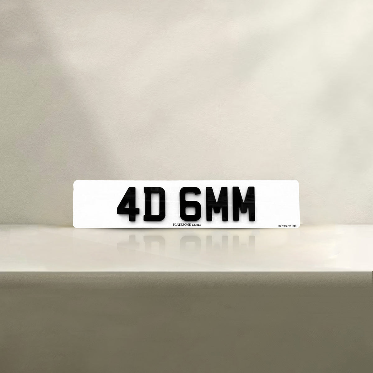 4D Laser Cut 6MM Number Plate - (Front & Rear)