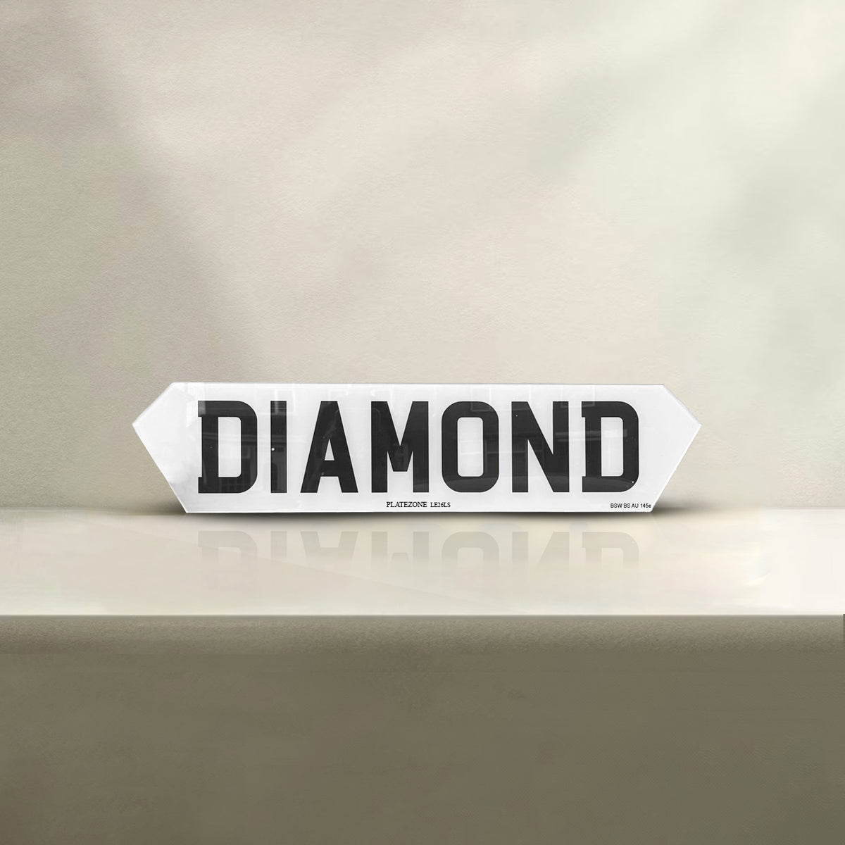 Diamond Cut Number Plate