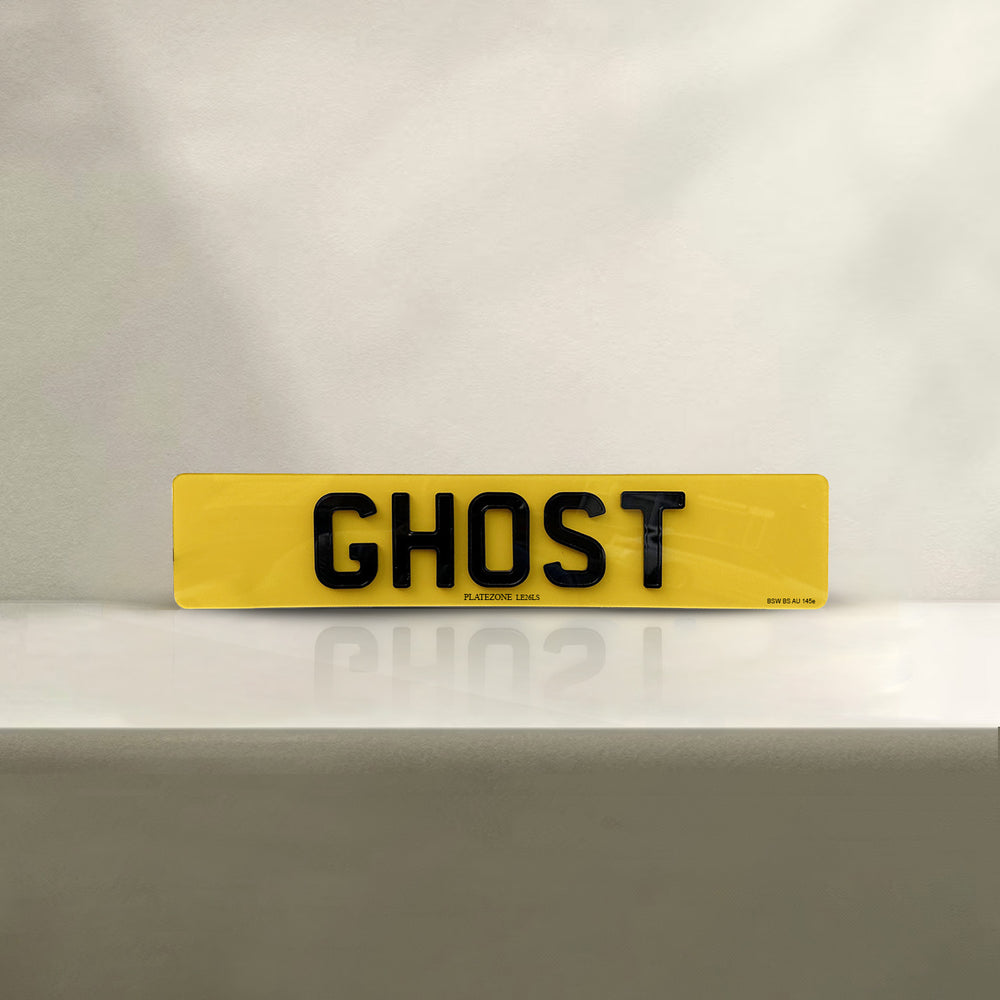 4D Ghost Number Plate - (Front & Rear)