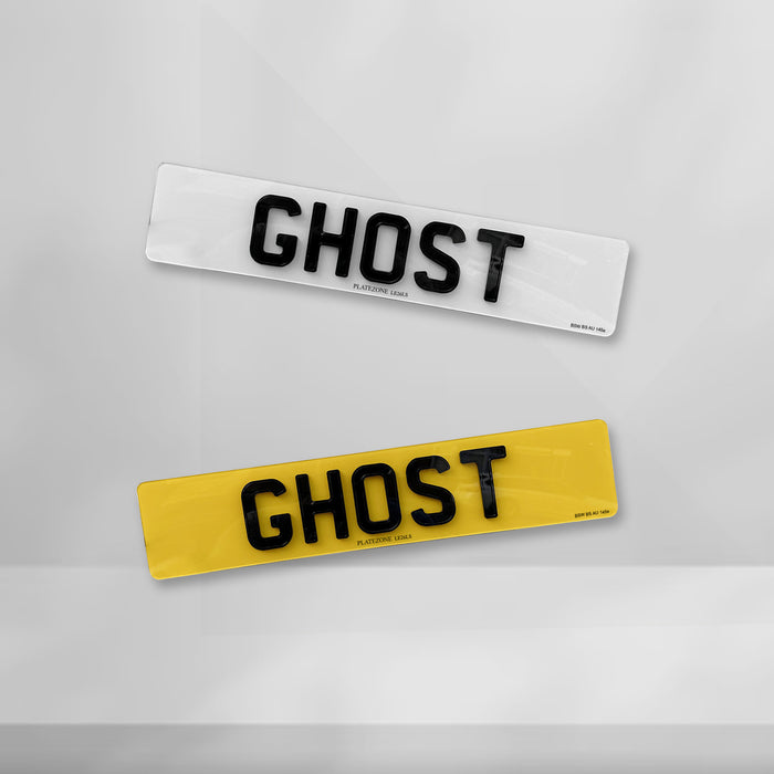 4D Ghost Number Plate - (Front & Rear)