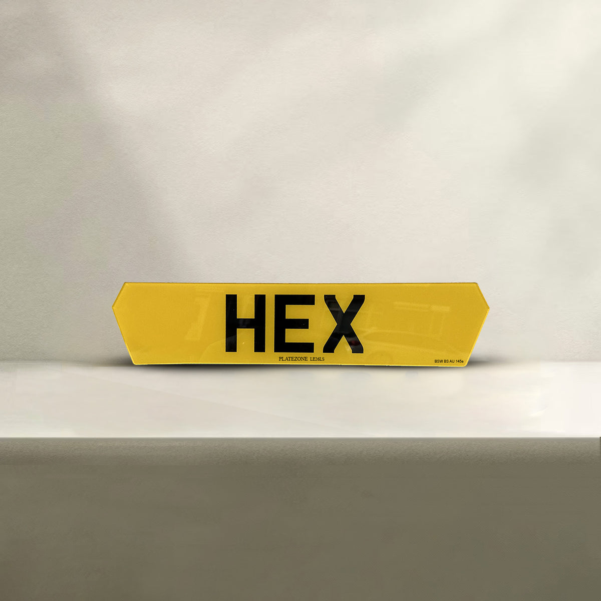 Hex Number Plate (Lambo) - PlateZone