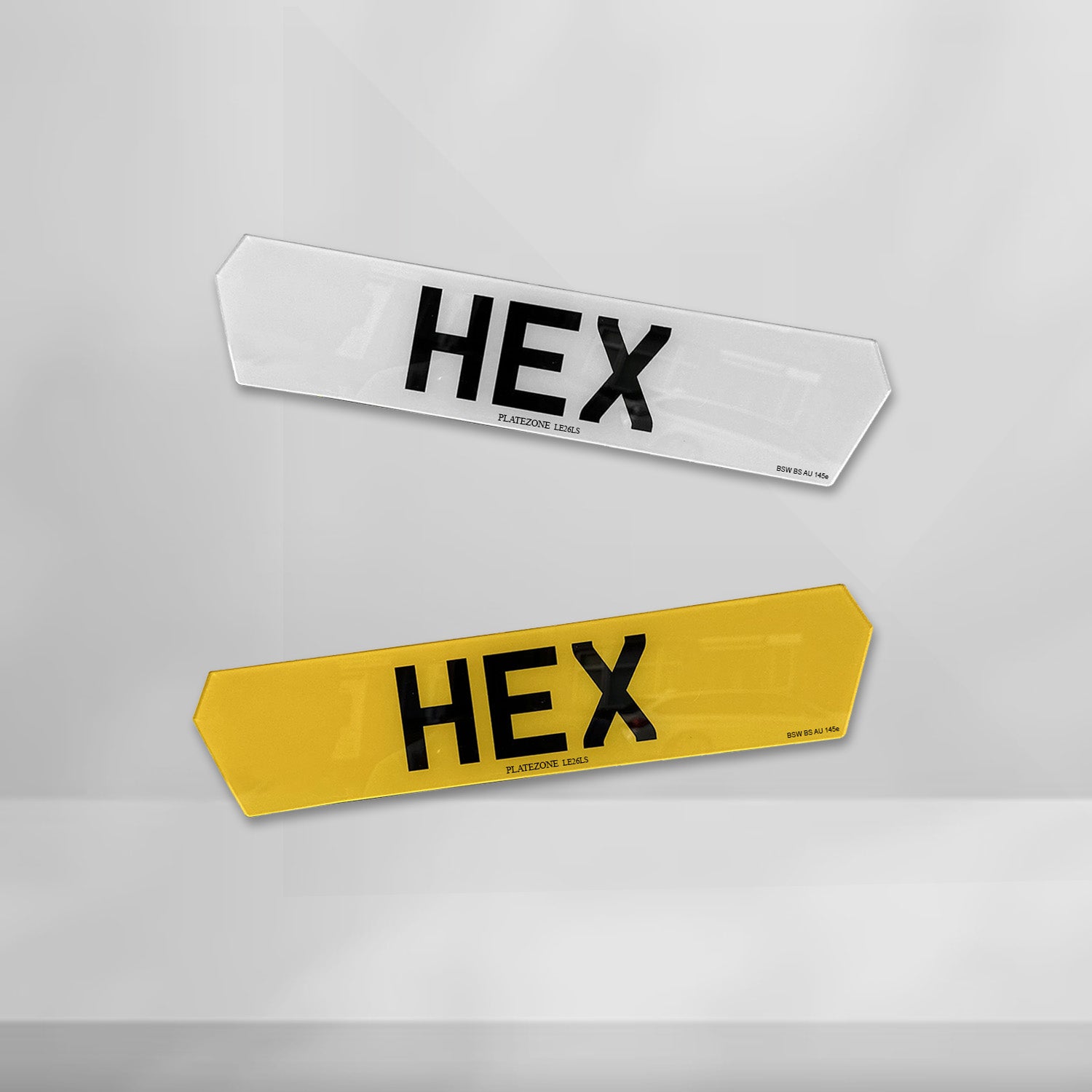 Hex Number Plate (Lambo) - PlateZone