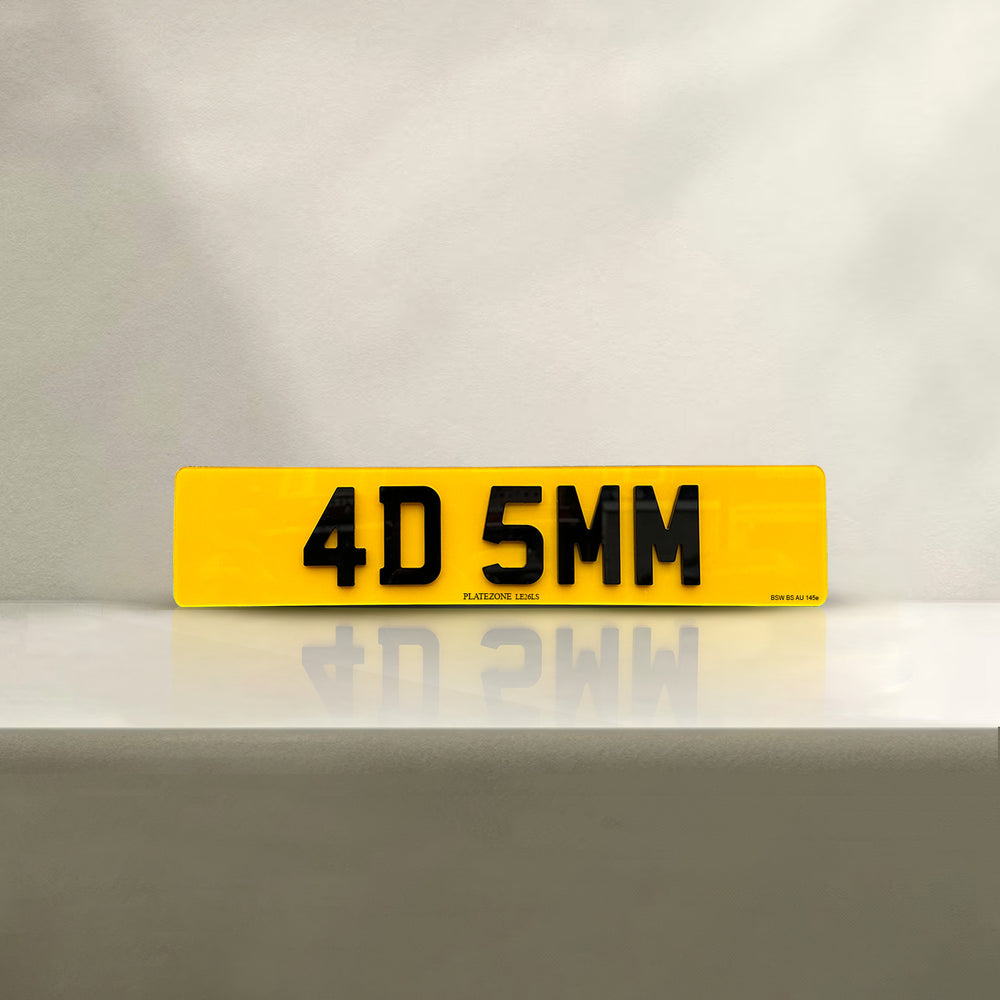4D Number Plate Laser Cut 5MM - Fully Luxury